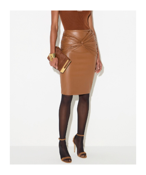ELISABETTA FRANCHI Elisabetta Franchi Draped Midi Skirt with Knot Detail